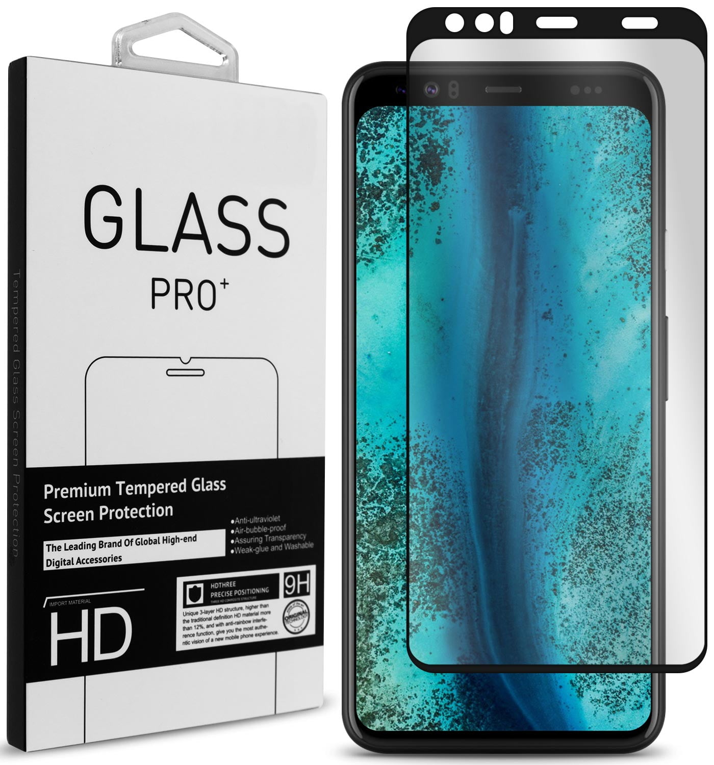 CoverON Google Pixel 4 Tempered Glass Screen Protector - InvisiGuard ...