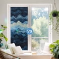 Blue Gradient Water Ripple Window Privacy Film, Rainbow Film Decorative ...