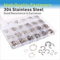 327Pcs E-Clips Circlip Retaining Rings Assortment Set(1.2mm-10mm) and C ...