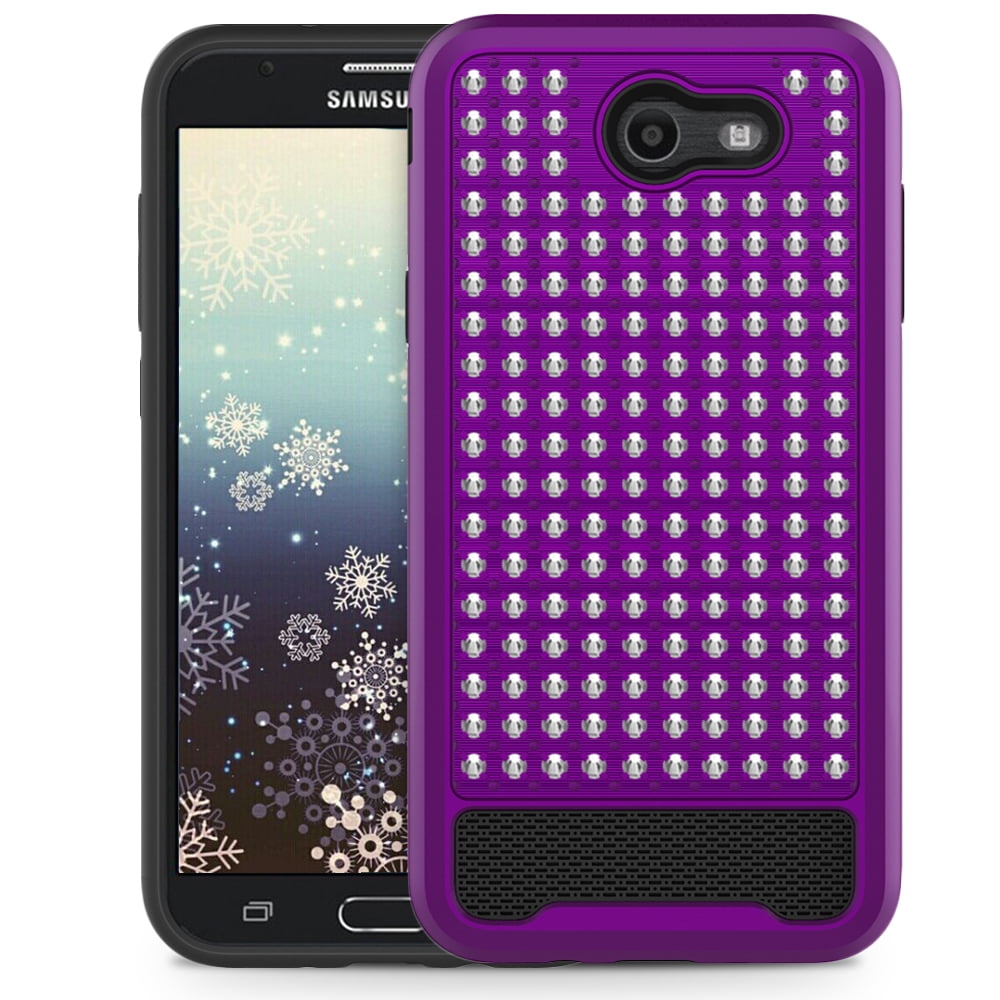 Samsung Galaxy J7 Prime Case, ZV Star Diamond Hybrid Bling Case ...