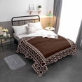 Brown Quilted Comforters Cooling Blanket Oversized King Size, Boho ...