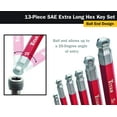 FJSHN-12713 Extra-Long Arm Ball Tip SAE Hex Key Set, 13 Piece - Walmart.com