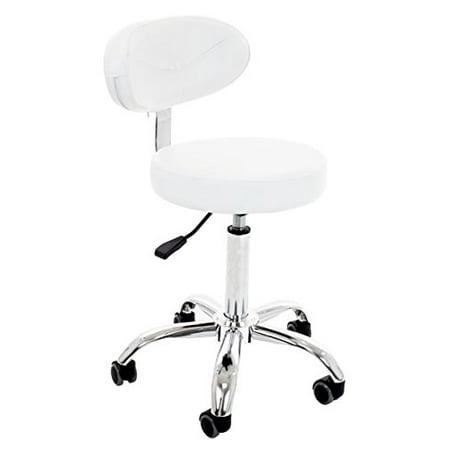 Hydraulic Stool with Backrest, Hardwood Safe, (White) | Walmart Canada
