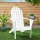 Mainstays Weather Resistant Rubberwood Adirondack Chair - White ...