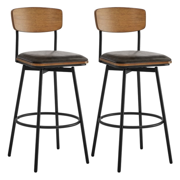 CHITA Swivel Counter Height Bar Stools with Back Set of 3, 30'' Seat ...