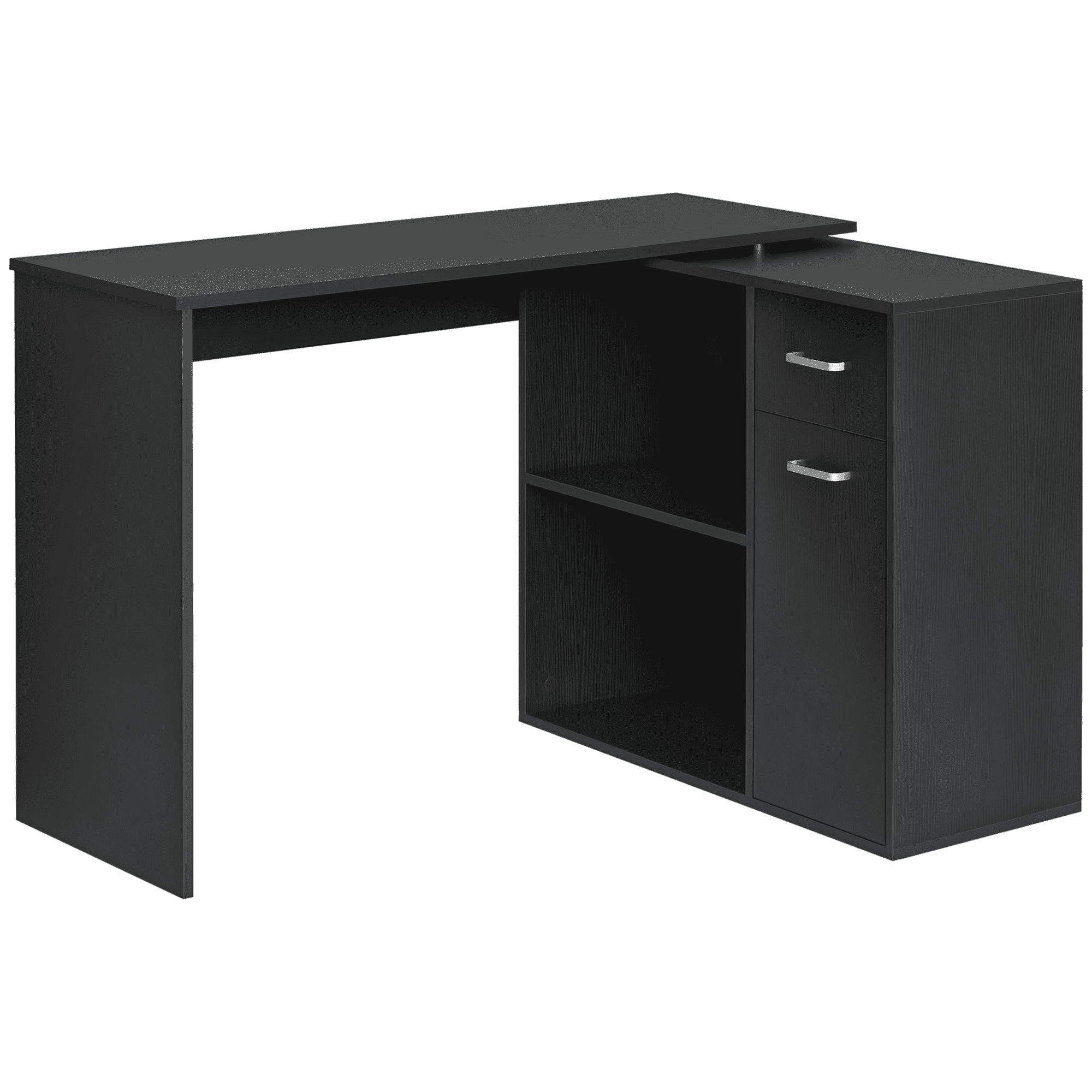 Click here for Homcom L Shaped Desk Corner Computer Table With St... prices