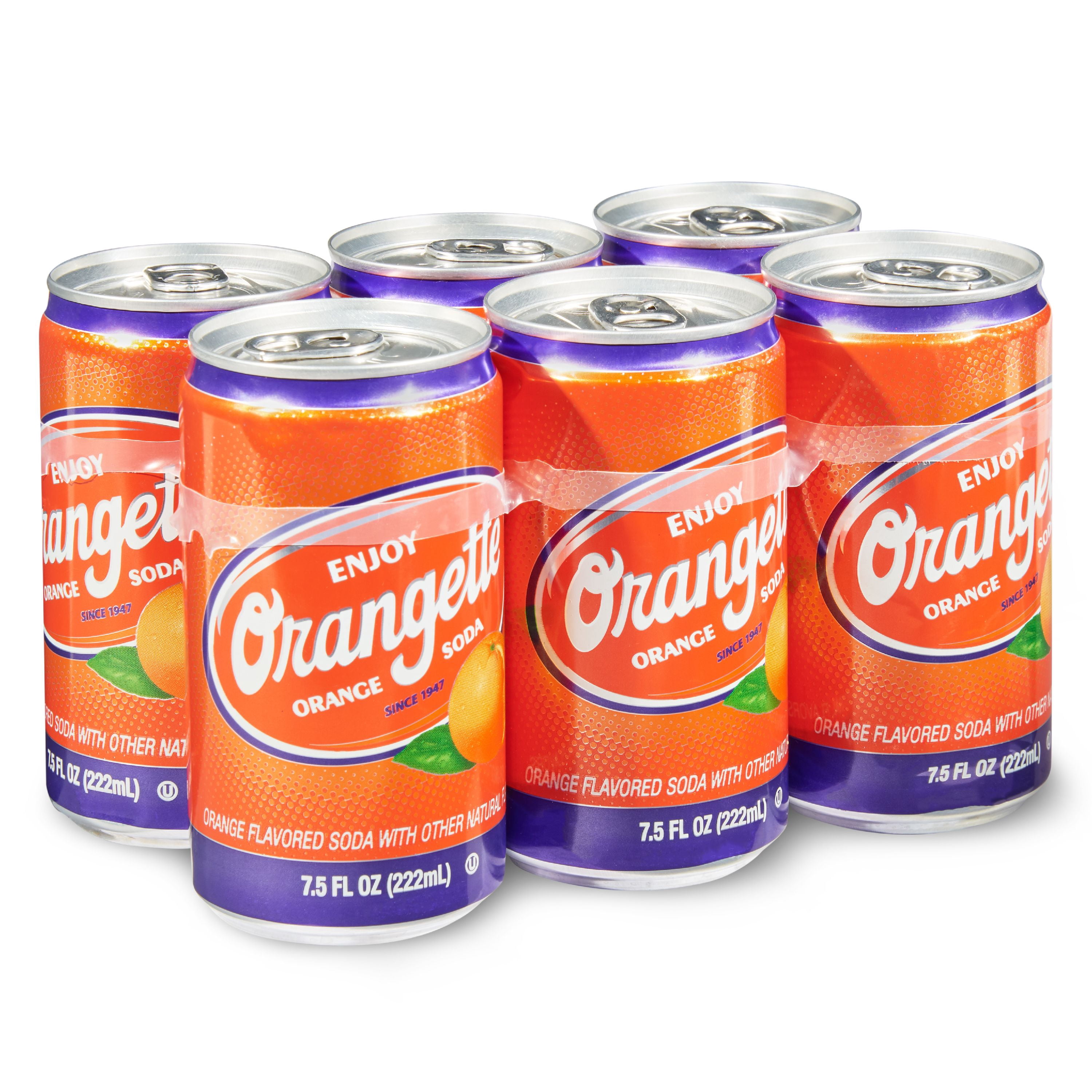 Great Value Orange Cola Soda Pop, 7.5 oz, 6 Pack Cans - Walmart.com