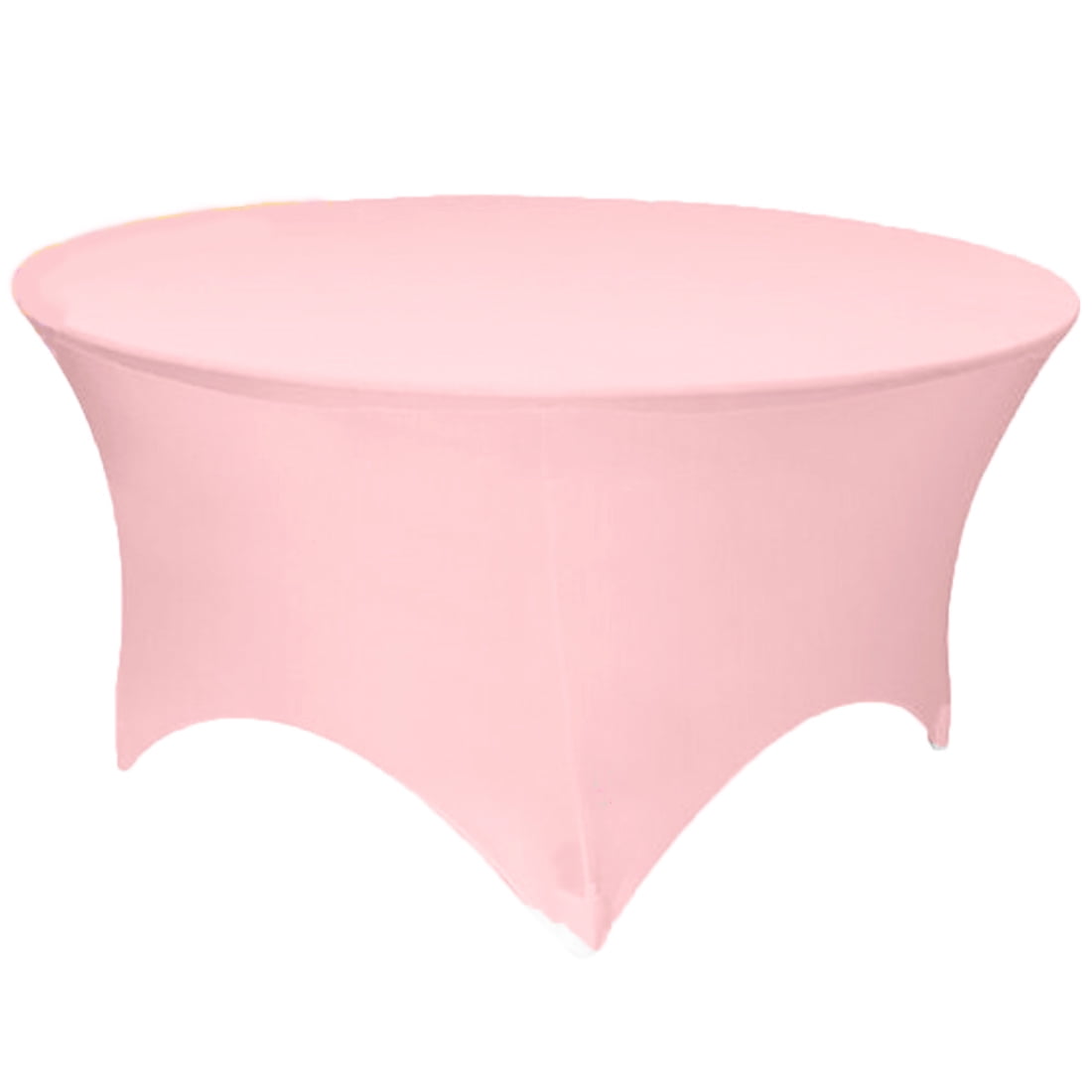 Gowinex Pink 6 ft. 72 inch Round Spandex Tablecloth Fitted Table Cover ...