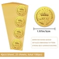 25 Sheet Plastic Self Adhesive Gold Foil Embossed Stickers Decoration ...