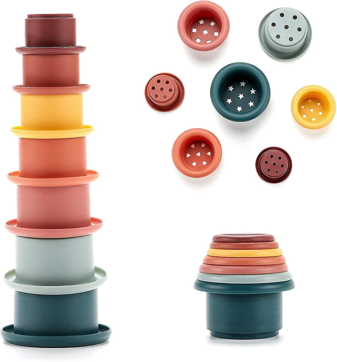 Juguete circular apilable y anidado de regalo de 7 piezas, juguetes ...