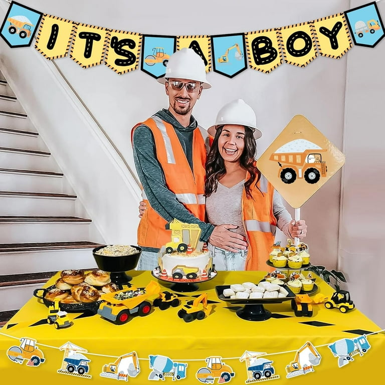 Dump Truck Baby Shower Supplies Under Construction Baby Shower