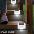 4x Solar LED Bright Deck Lights Outdoor Garden Patio Railing Decks Path ...
