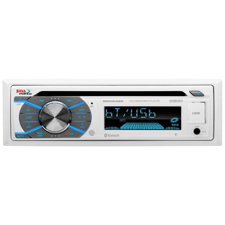 Boss Audio 1Y8395 Marine Single-DIN CD Player with Bluetooth, USB ...