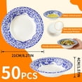 50 20-ounce paper bowls, disposable heavy-duty bowls, leak-proof, cut ...