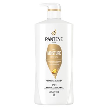 Pantene Pro-V Smooth and Sleek 2 in1 Shampoo and Conditioner, 17.9 fl ...