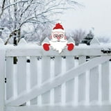 Christmas Yard Art Fence Peeker, Reindeer Fence Peeker, Xmas Outdoor ...
