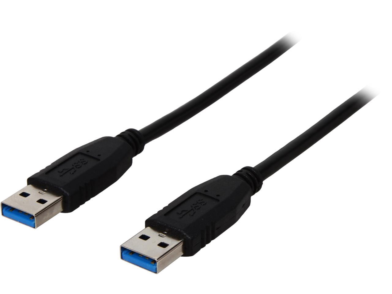 Nippon Labs USB3-6MM-BK 6 ft. Black USB 3.0 A Male to A Male Cable ...
