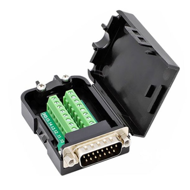 D-Sub 15-Pin Male Breakout Board Terminal Connector - Db15 Solderless ...