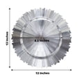 Efavormart 6 Pack | 13" Metallic Silver Sunray Acrylic Plastic Serving ...