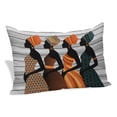 African Women Throw Pillow Covers, Black Women Decorative Lumbar Throw ...