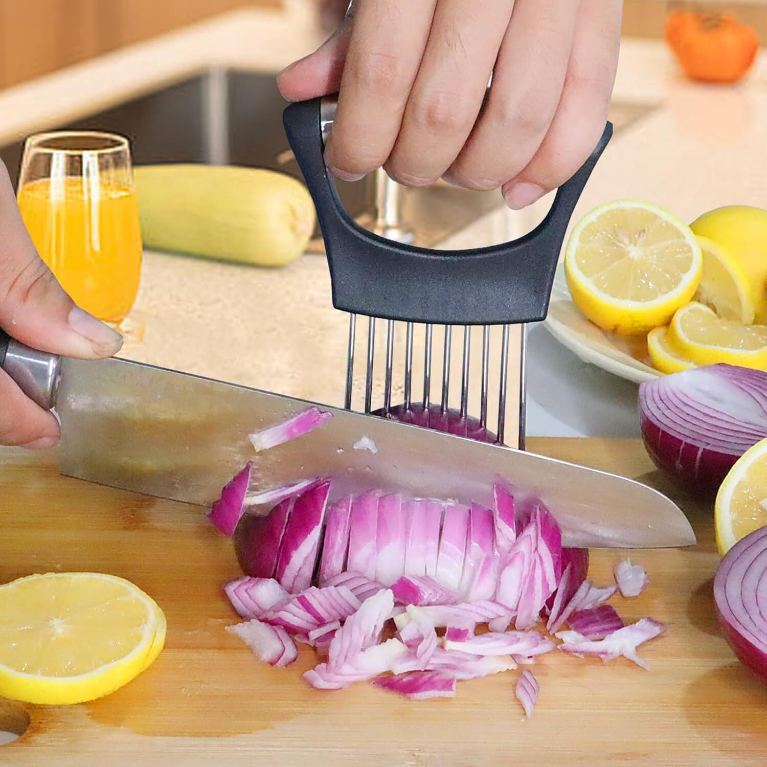 Click here for Lqqbox Stainless Steel Onion Holder For Slicing  O... prices