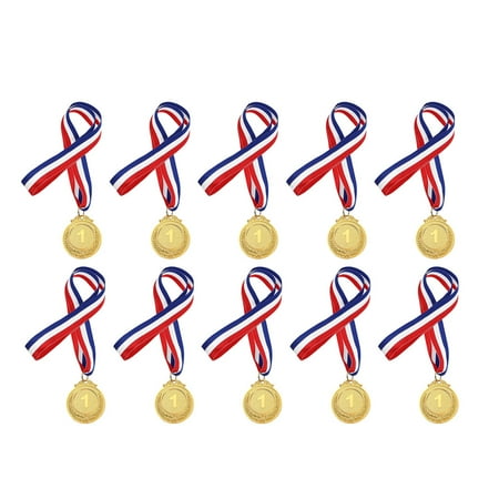 10Pcs Competition Number Medals Awards Golden Medals Sports Meet Winner ...