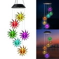 OriginalSourcing Solar Sunflowers Wind Chimes, Solar Power LED Wind ...