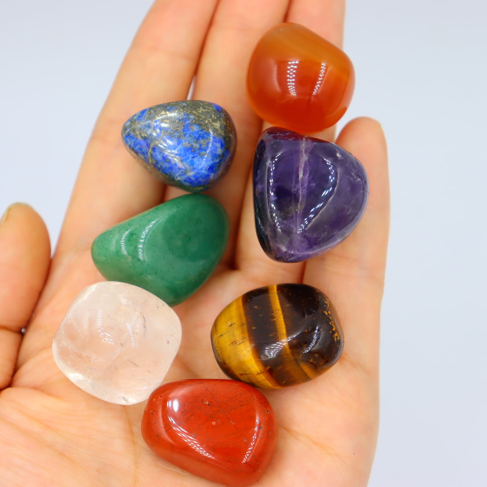 Travelwant 7Pcs/Set Chakra Stone Healing Crystal Stone Kit Rough ...