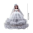 Grey Wedding Dress Princess Doll Toy Gift Box For Little Girls ...
