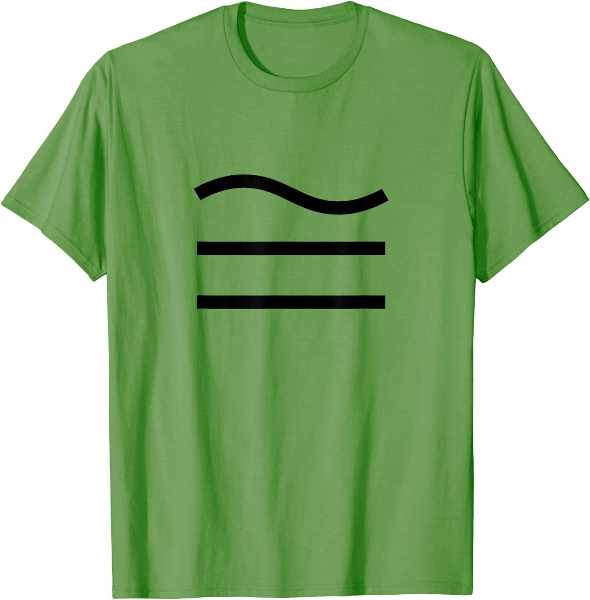 Three Line Arithmetic Equal Sign Mathematics Math Symbol T-Shirt ...