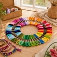Embroidery Floss Rainbow Friendship Bracelet String Cotton Cross Stitch ...