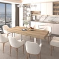 Extendable Dining Table for 6-10 People, Modern Farmhouse Wooden ...
