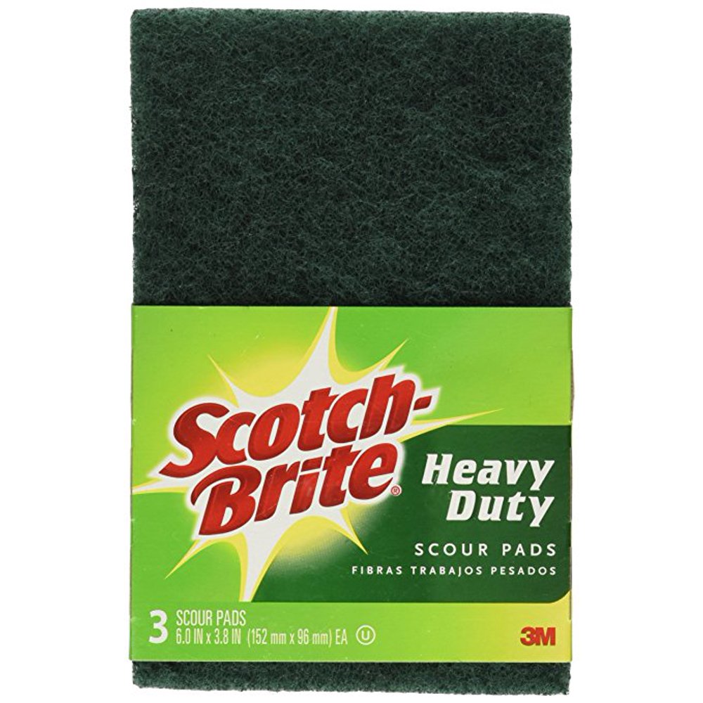 3M 50218 Scotch-Brite Heavy Duty Scour Pad 223, 6 in x 3.8 in, 24 Packs ...