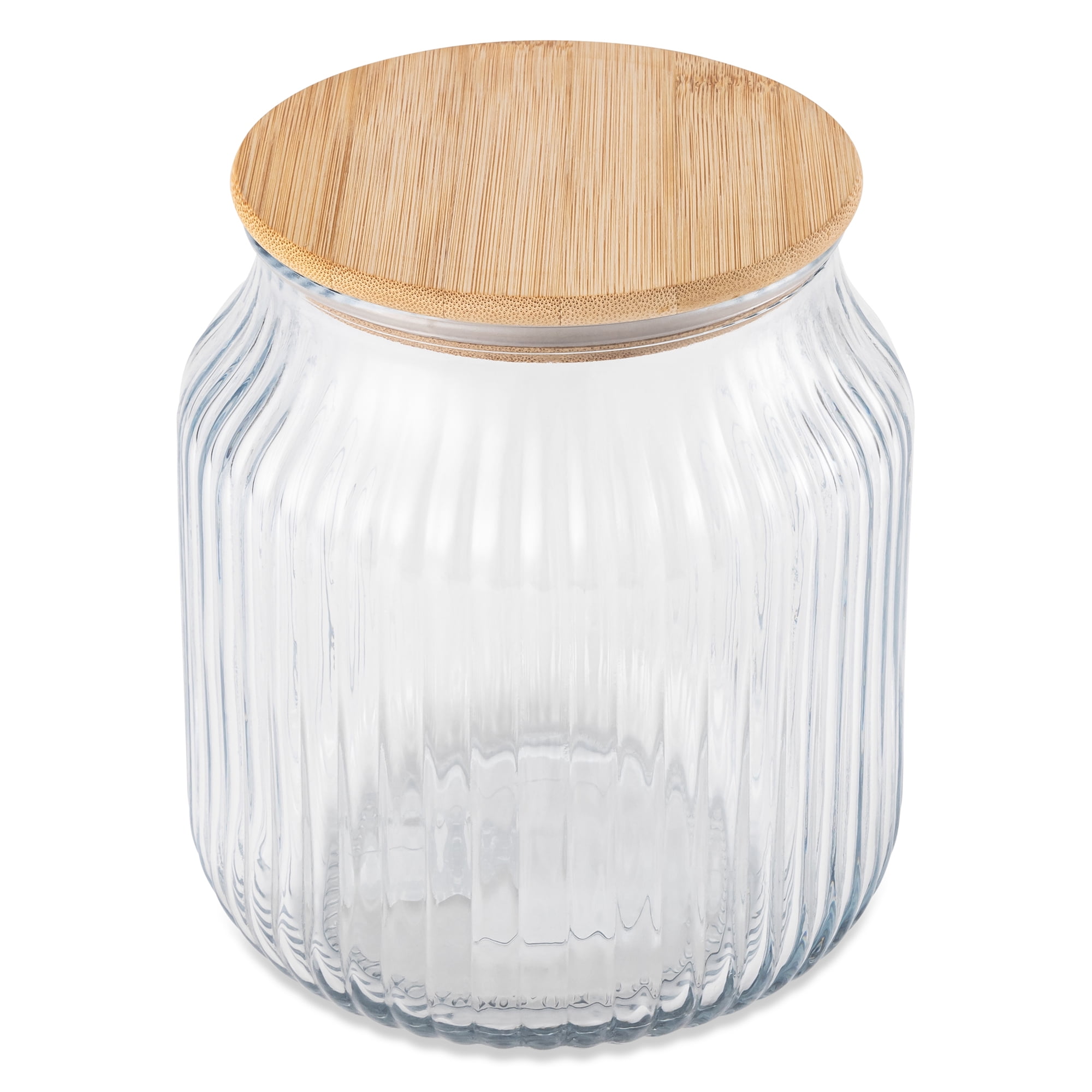 Click here for Thyme & Table 2.6l Med Glass Ribbed Jar prices
