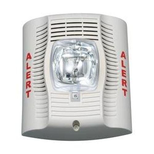 System Sensor Honeywell Spsw Clr Alert Wall Speaker Strobe White Clear