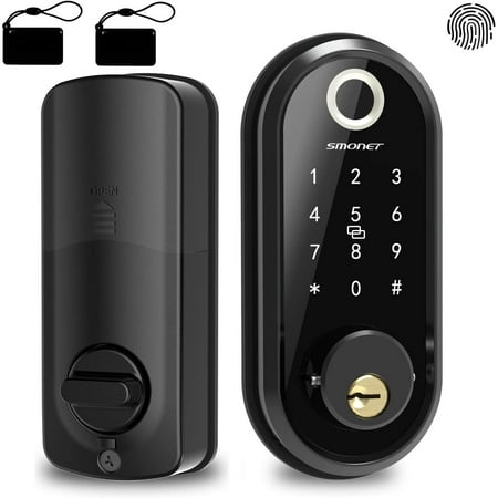 Smart Lock, Keyless Entry Deadbolt Door Lock, Bluetooth with Biometric ...
