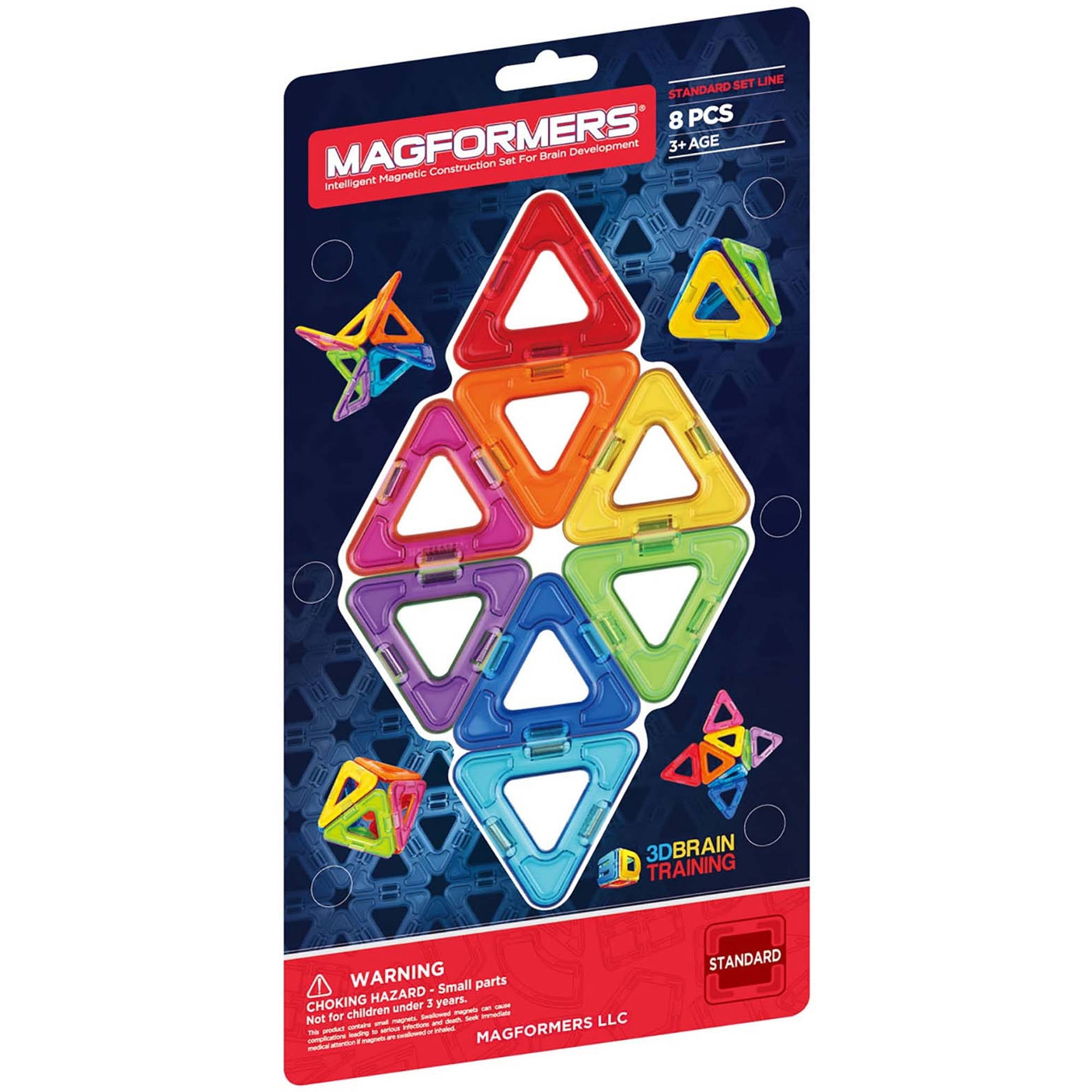 Magformers Triangles 8 Piece Magnetic Construction Set - Walmart.com