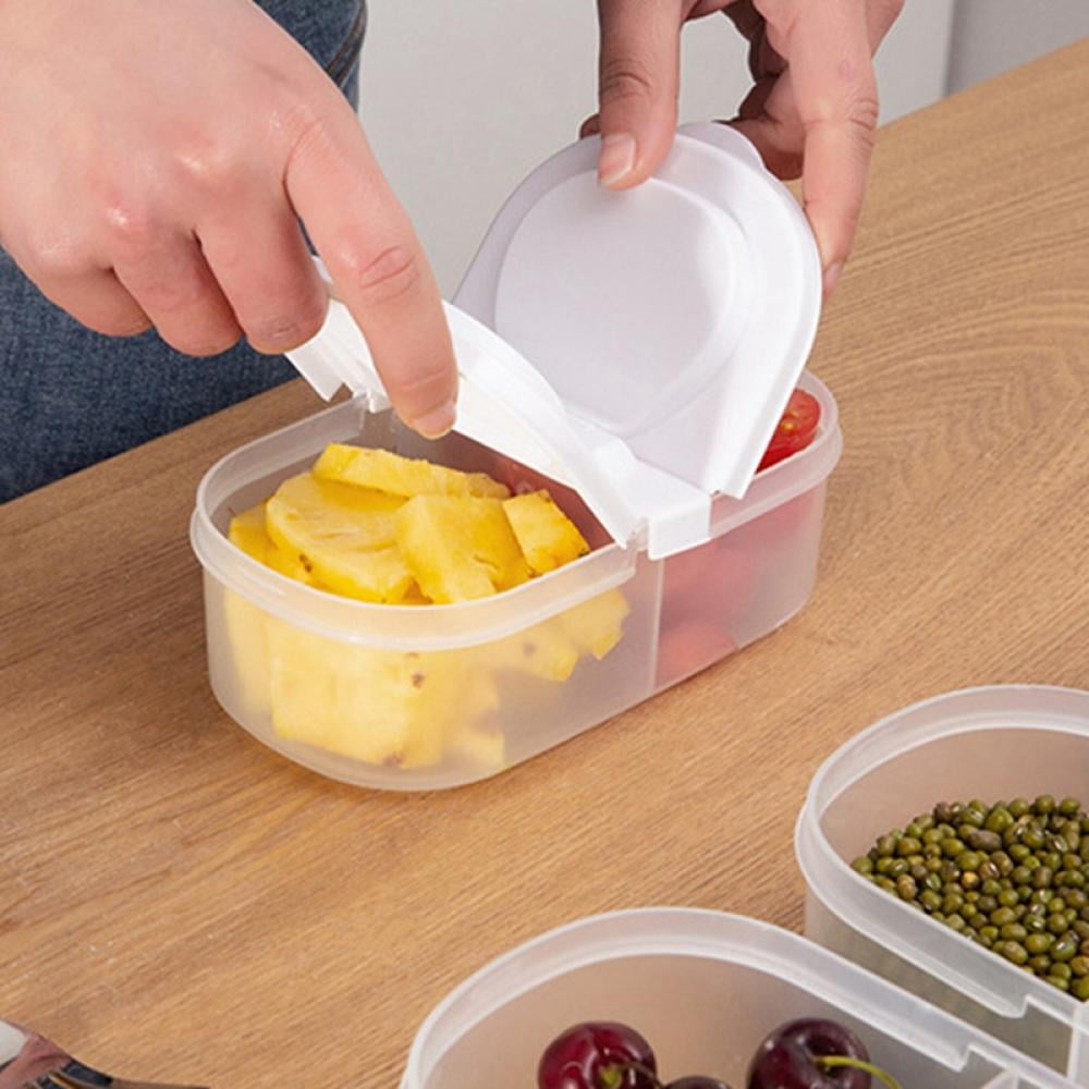 Double Grids Transparent Seal Box With Buckle Kitchen Refrigerator ...