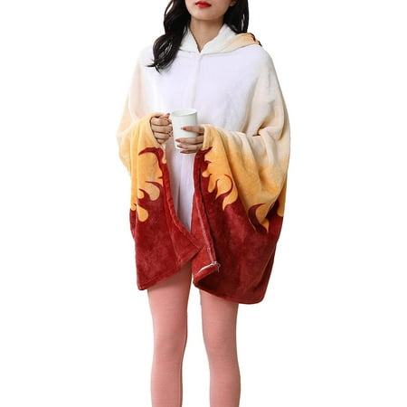 Demon-Slayer Flannel Hoodie Blanket for Women, Demon-Slayer Themed ...