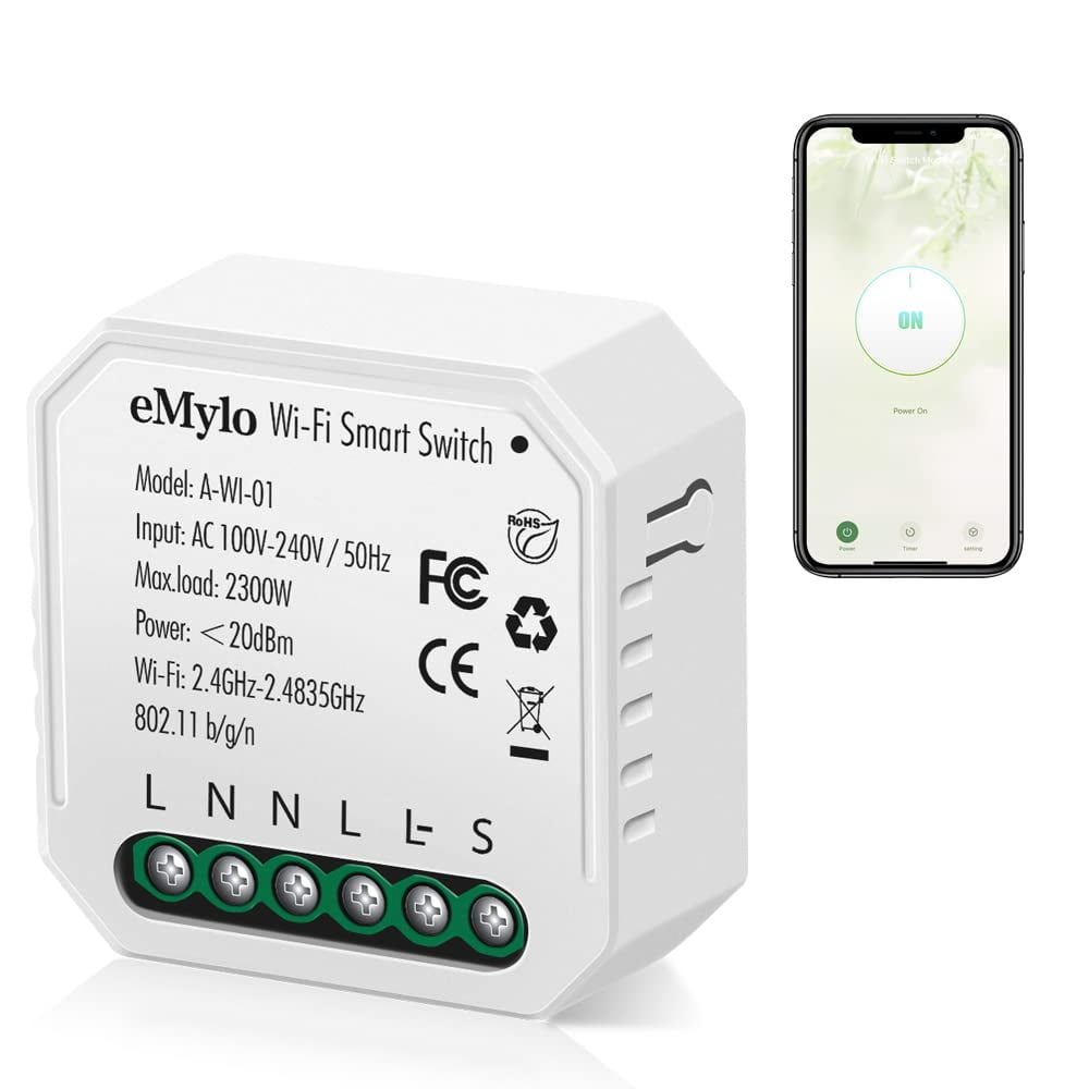 eMylo Mini Smart WiFi Relay Switch, 1-Channel Radio Remote Control ...