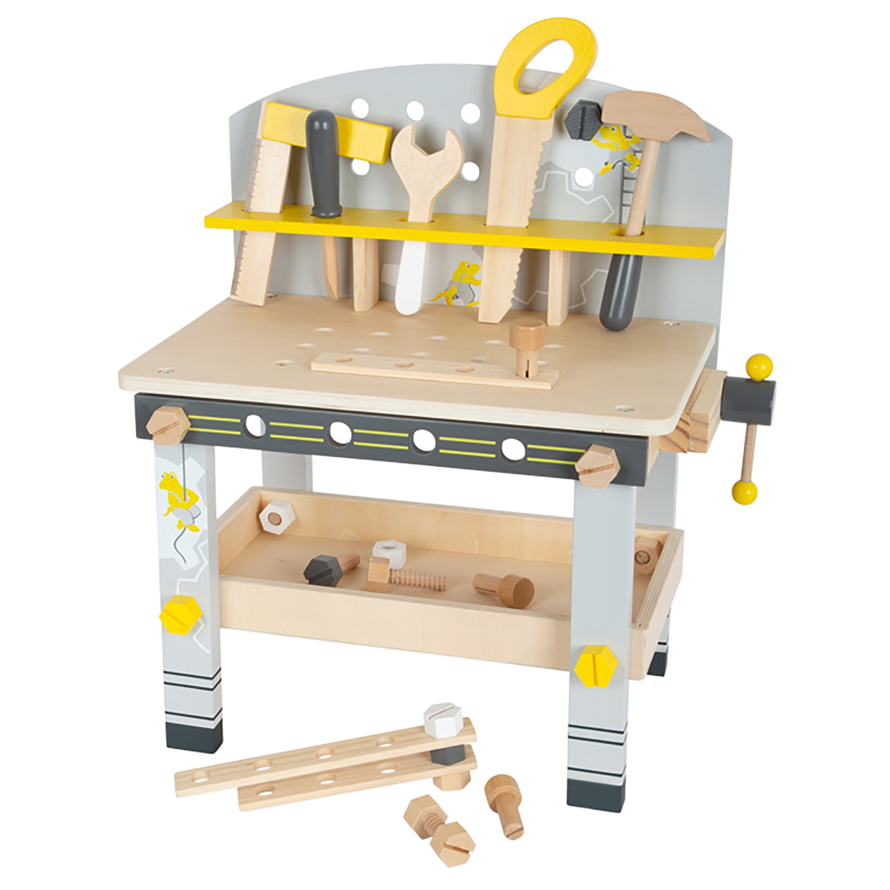 Small Foot Wooden Toys Compact Workbench "Miniwob" Playset Designed for ...