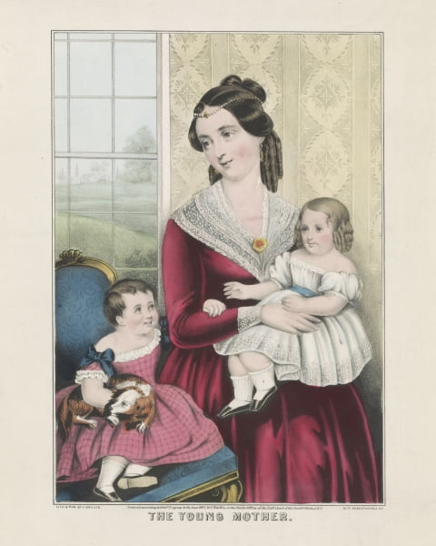 Print: The Young Mother, 1847 - Walmart.com
