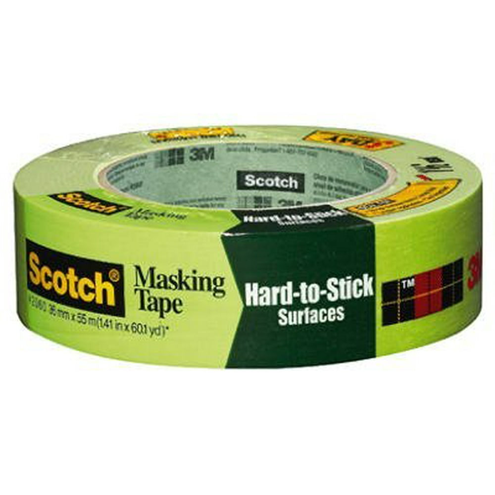 3M 2060-36A 1-1/2" Green Scotch Masking Tape For Hard-To-Stick Surfaces ...