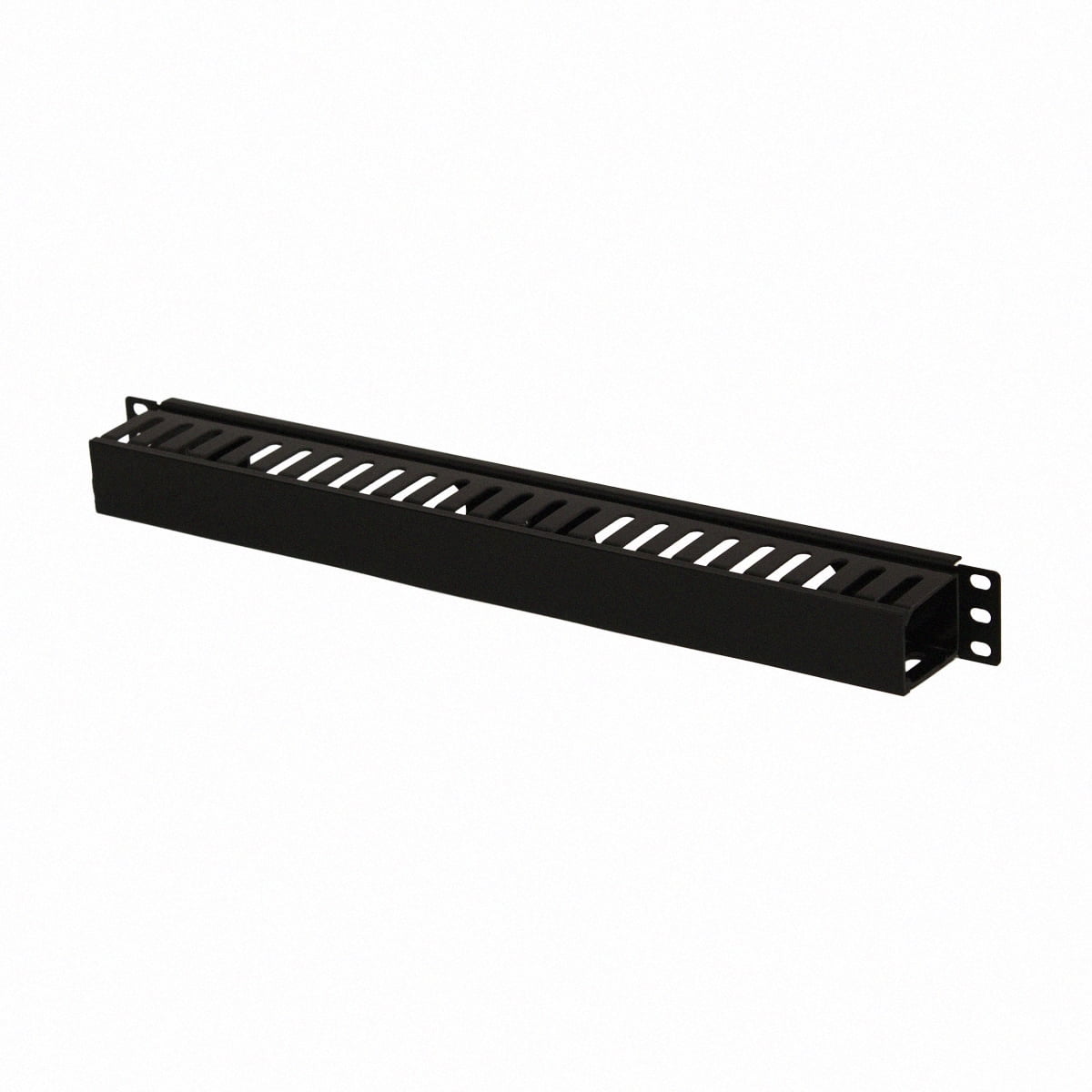 NavePoint 1U Plastic Rack Mount Horizontal Cable Manager Duct Raceway ...