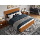 AFI Naples King Solid Wood Low Profile Platform Bed with Matching ...