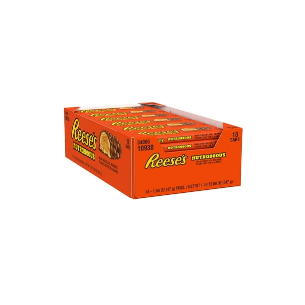 REESE'S NUTRAGEOUS Bar, 1.66 oz, 18 Count - Walmart.com - Walmart.com
