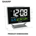 Sharp Digital Atomic Alarm Clock with Easy Set, Battery Backup, Color ...