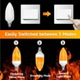 DAYBETTER 2 Pack E12 Flame Bulb LED Orange Fire Bulbs - Decorative ...