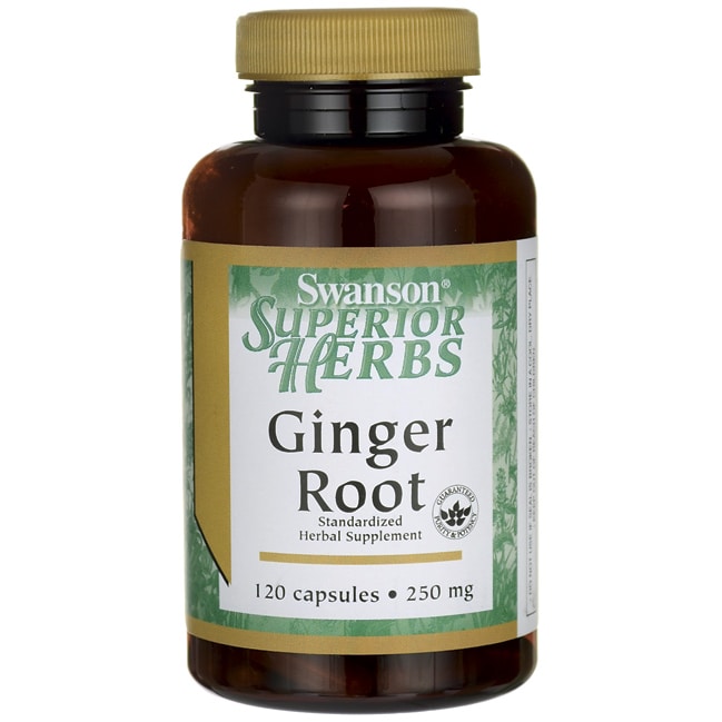 Swanson Ginger Root - Standardized and Whole Herb 120 Capsules ...
