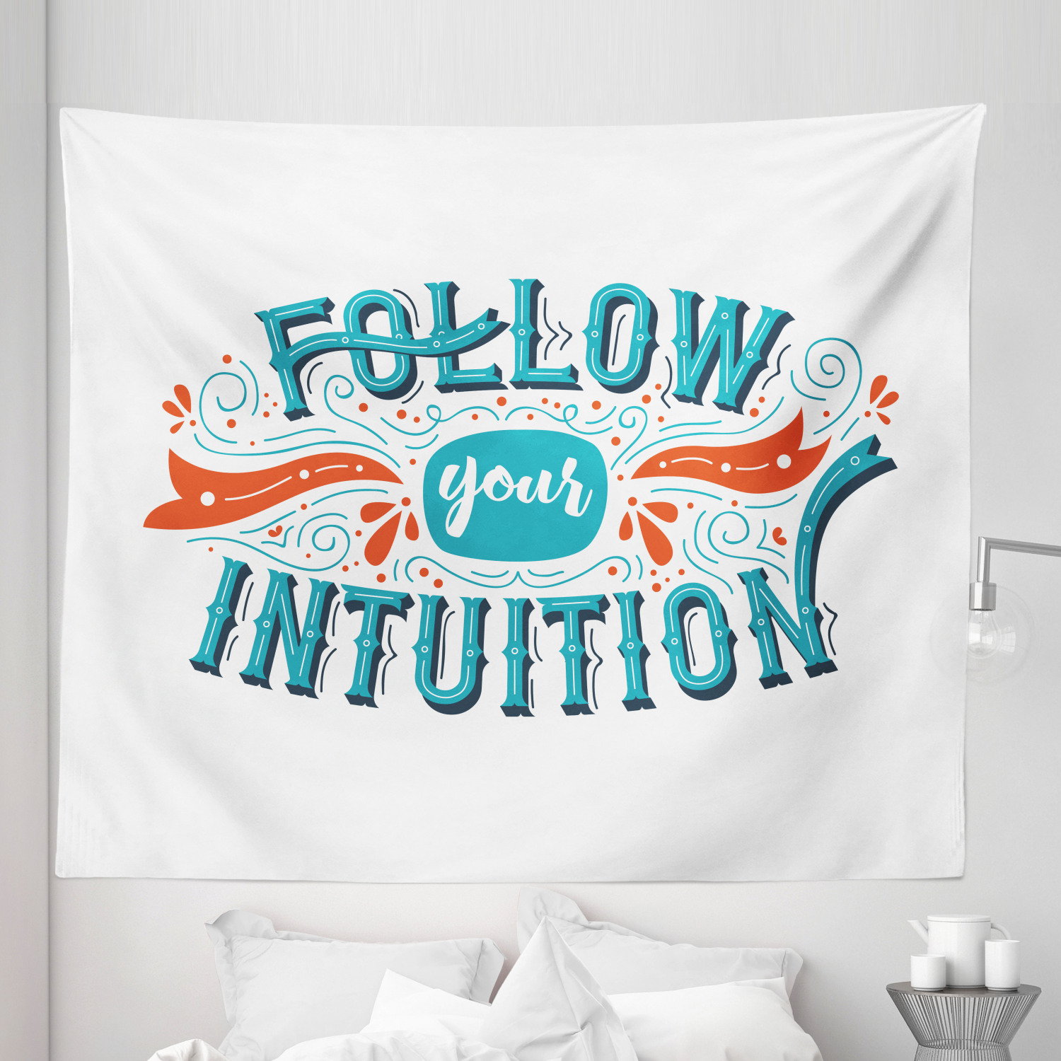 Saying Tapestry, Follow Your Intuition Calligraphy in Ornamental ...